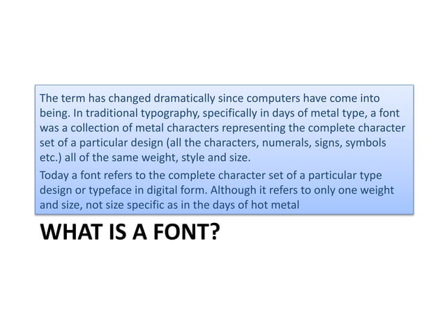 Typography - Understanding Font | PPT