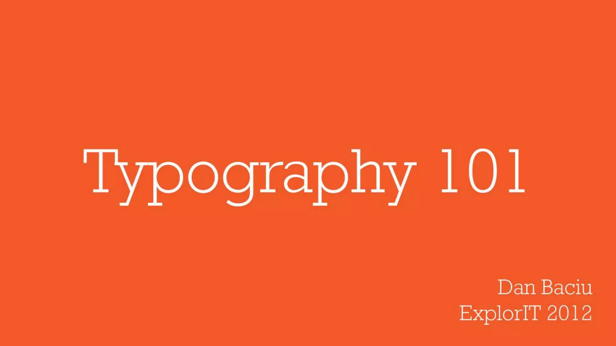 Typography 101 | PPTX