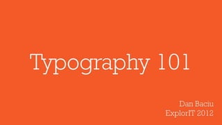 Typography 101 | PPT