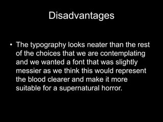Typography 3 analysis | PPT