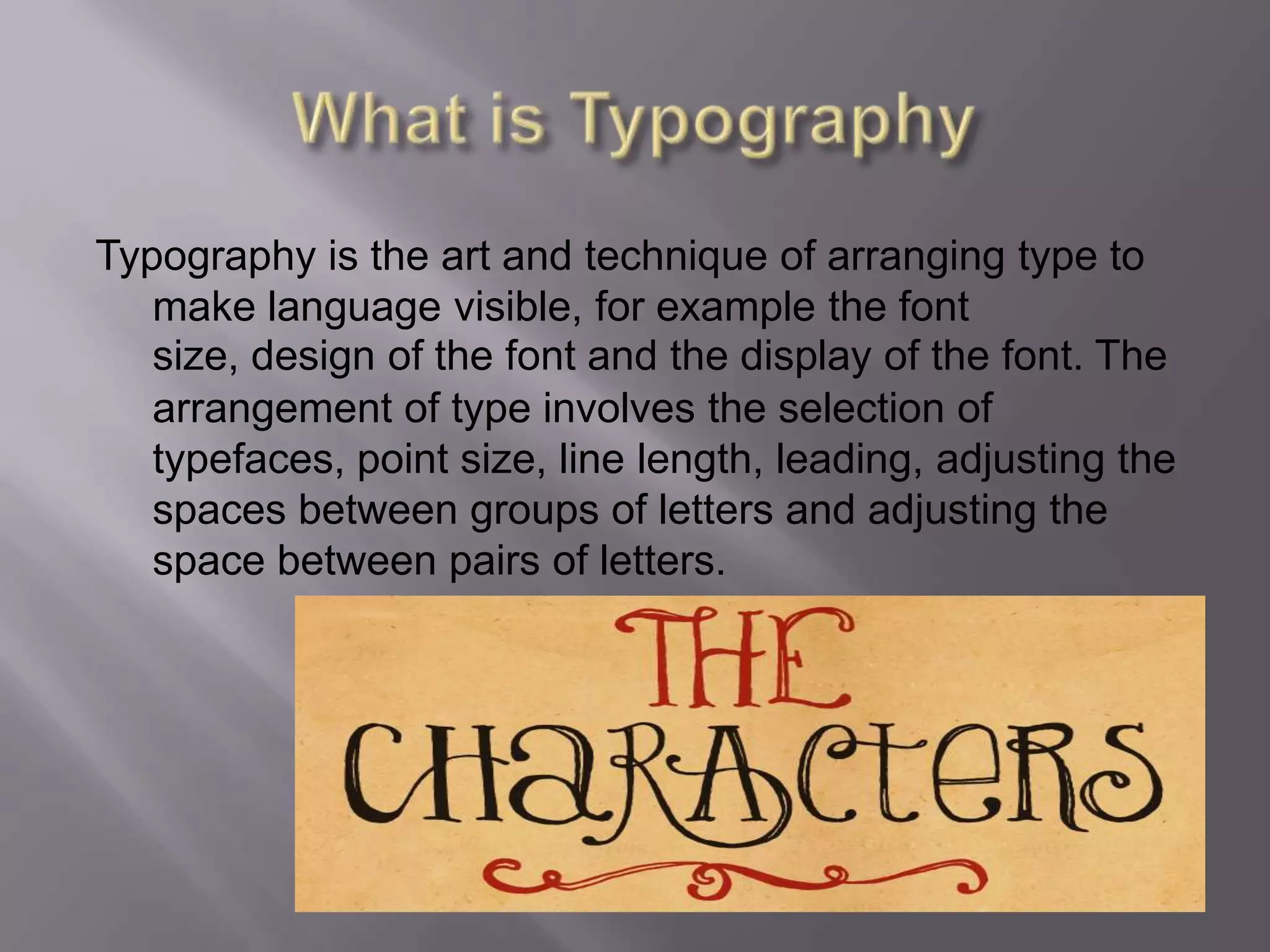 Typography analysis | PPT