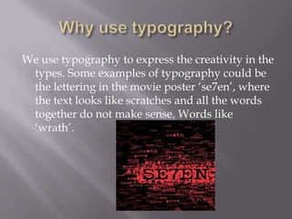 Typography analysis | PPT