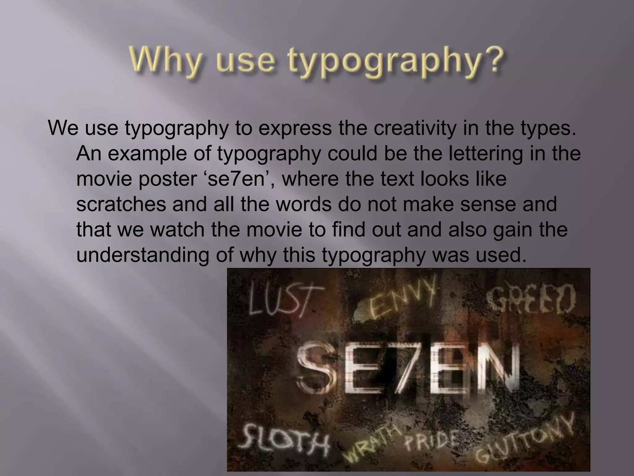 Typography analysis | PPT