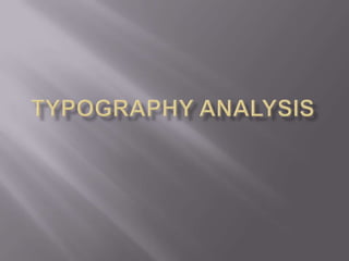Typography analysis | PPTX