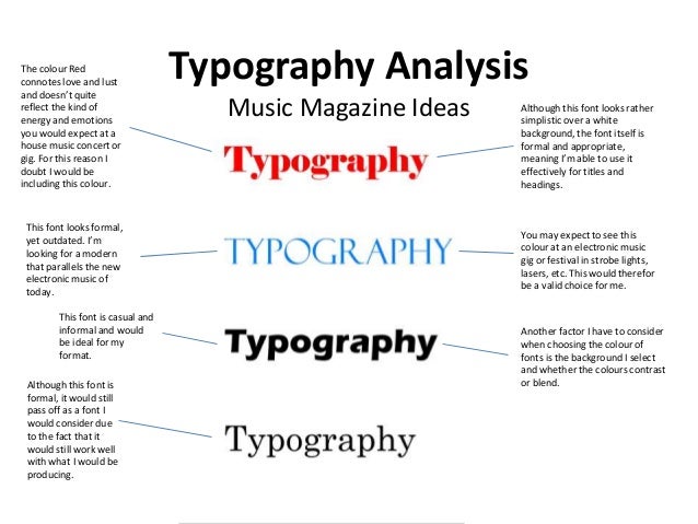 Typography Analysis