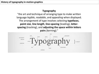 Typography and Motion Graphics | PPT