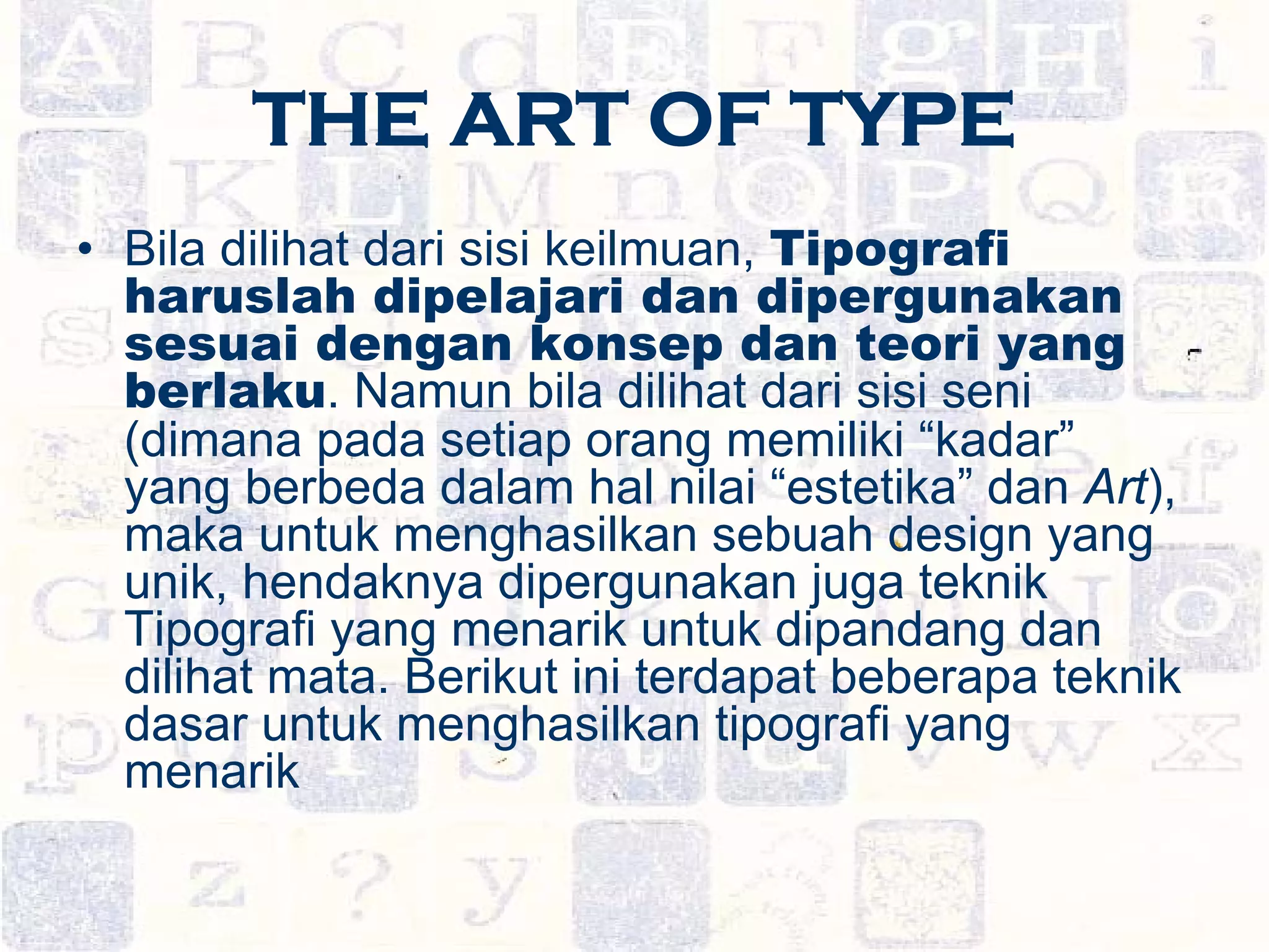 PRINSIP DASAR TIPOGRAFI PADA DESAIN | PDF