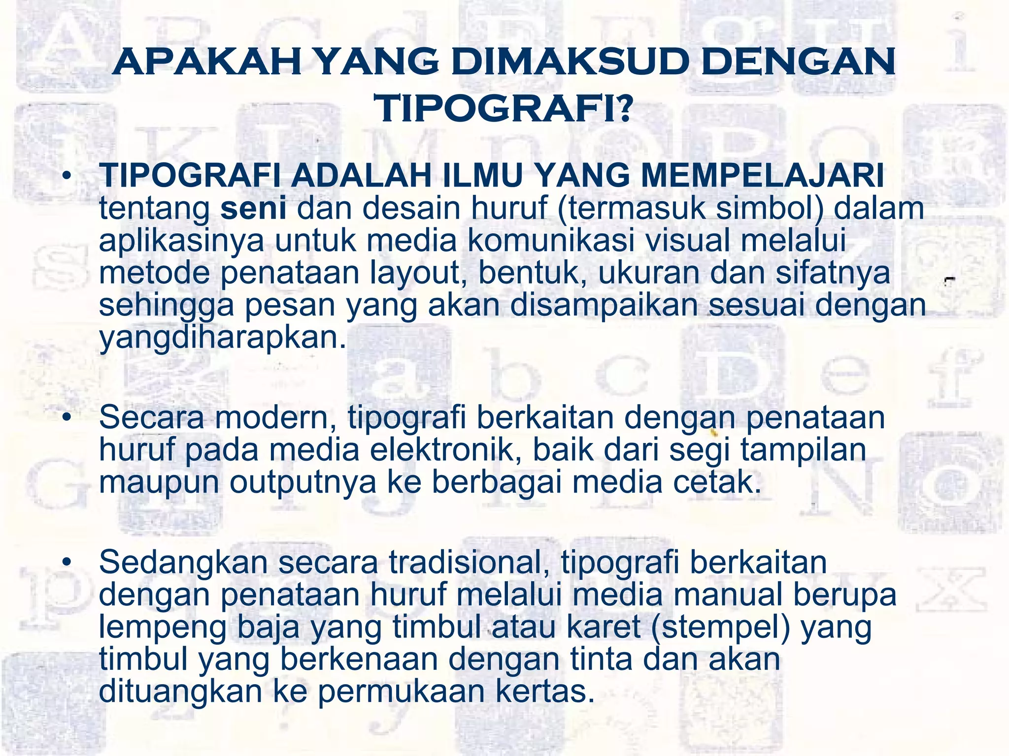 PRINSIP DASAR TIPOGRAFI PADA DESAIN | PDF