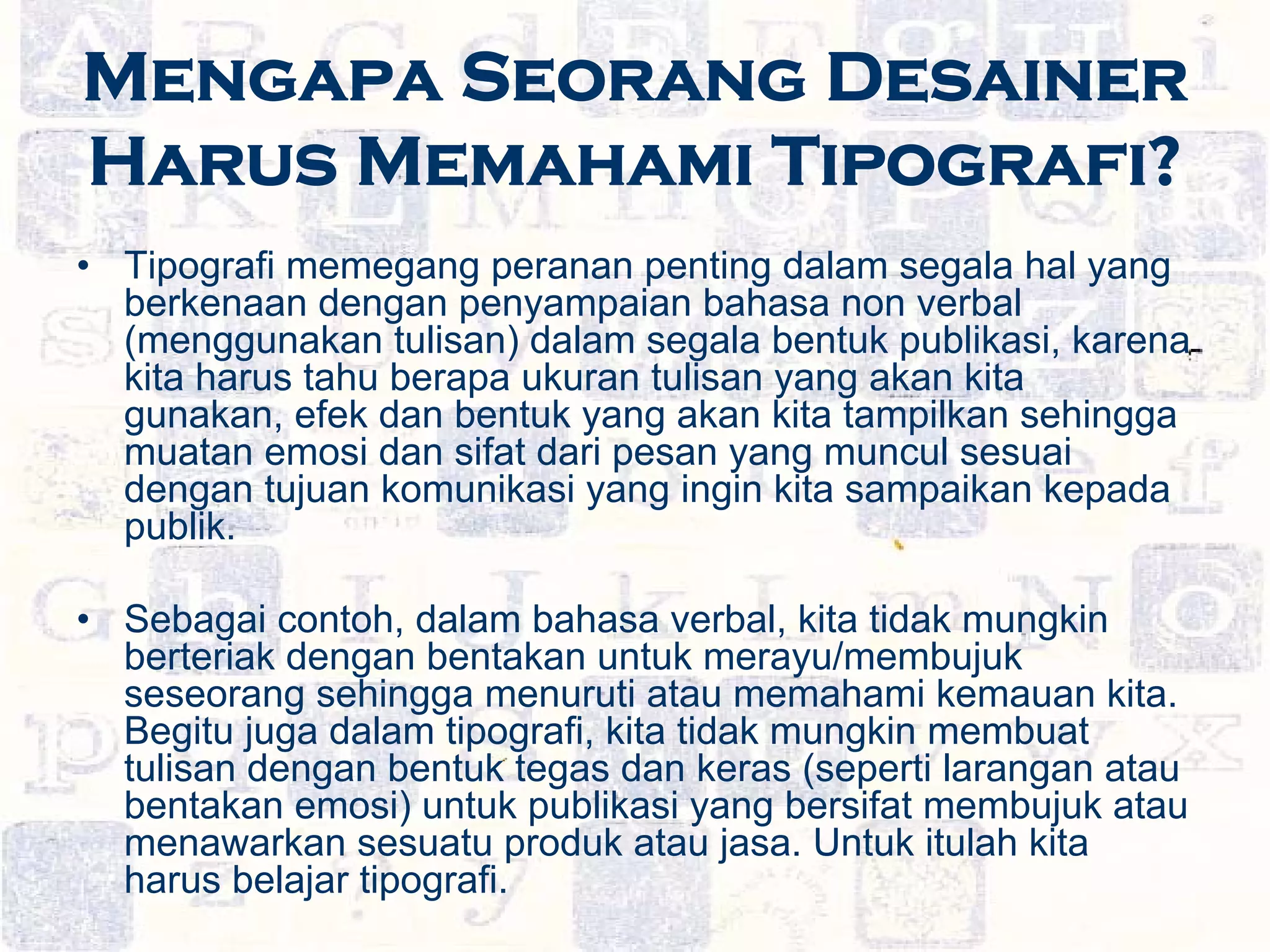 PRINSIP DASAR TIPOGRAFI PADA DESAIN | PDF