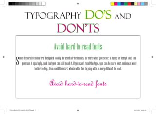 Typography dos and don’ts | PPT