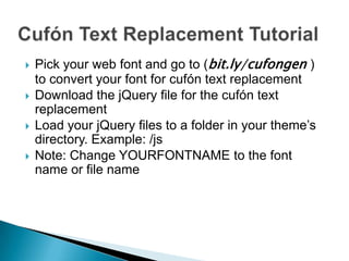 Typography for WordPress | PPT