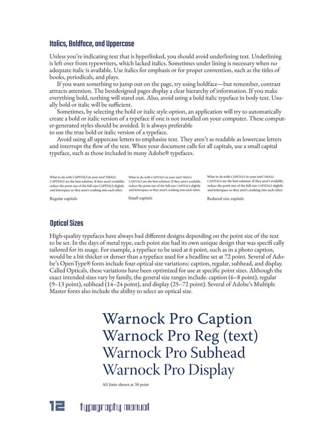 Typography manual2pages | PDF