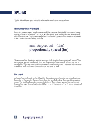 Typography manual2pages | PDF