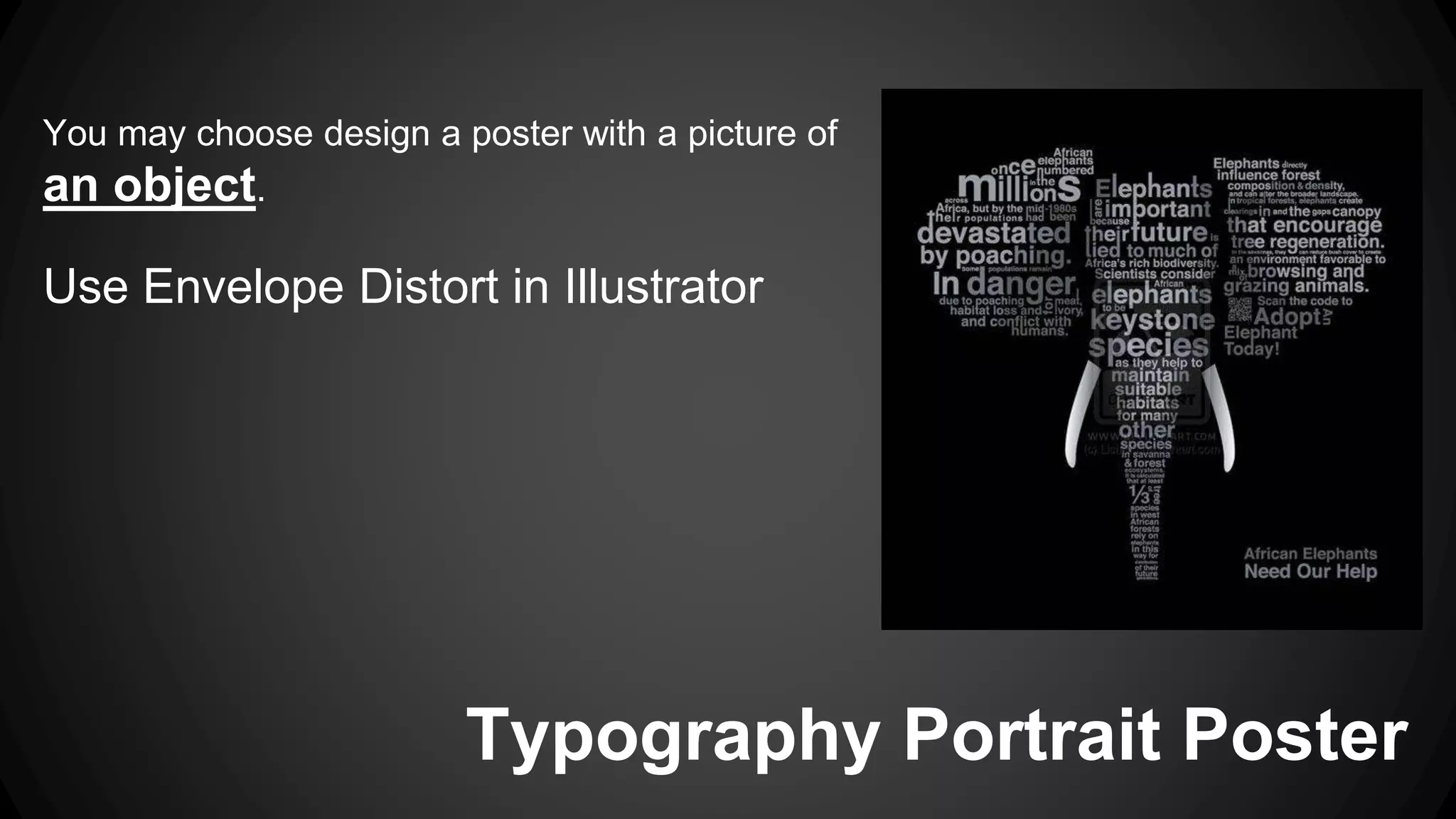 Typography object portrait posters | PPTX