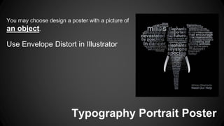 Typography object portrait posters | PPTX