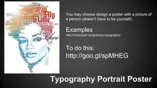Typography object portrait posters | PPTX