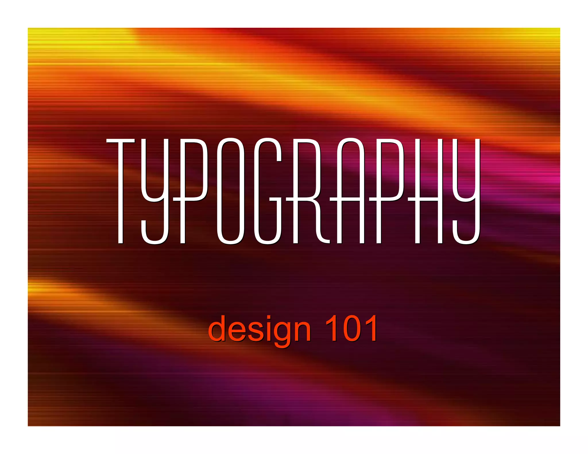 Typography 101 | PDF