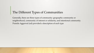typologies of community in community engagement solidarity and ...