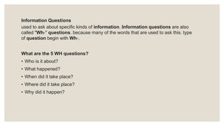 Typology of questions | PPTX