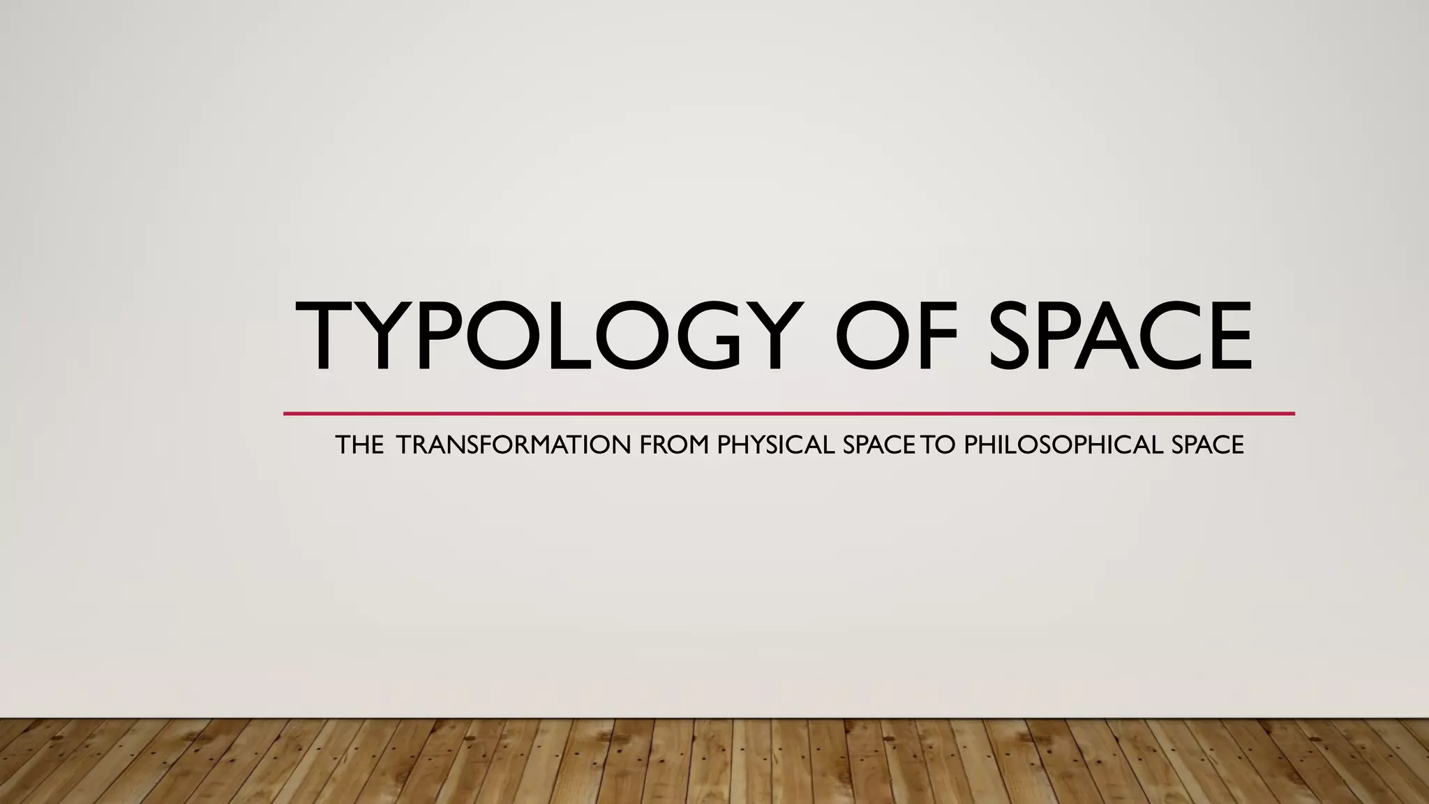Typology of space | PDF