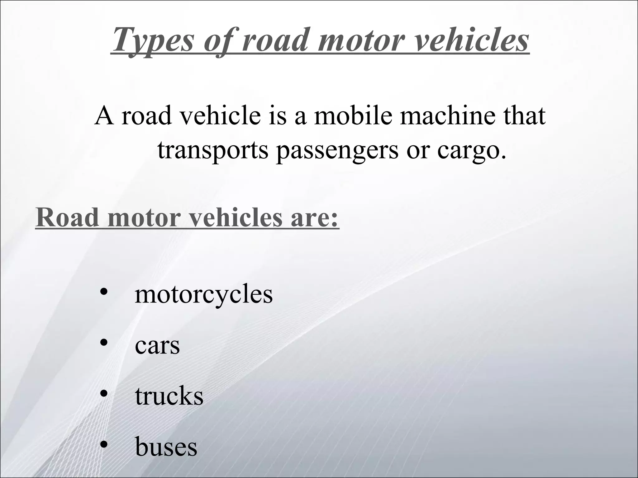 Vehicle types/typy vozidel | PPT