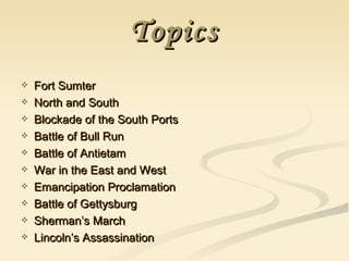 Tyra the civil war presentation | PPT
