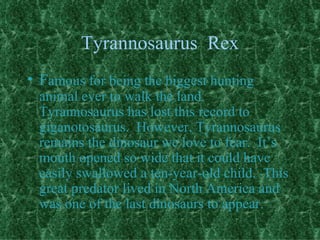 Tyrannosaurus Rex | PPT
