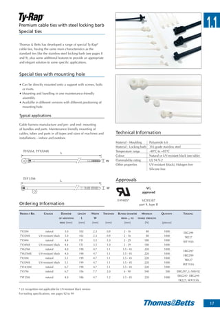AKBAR TRADING EST| Thomas & Betts Cable Tie Tyrap | PDF