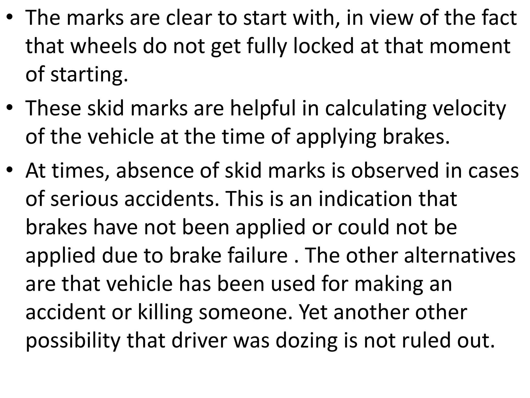Tyre and skid marks | PPTX