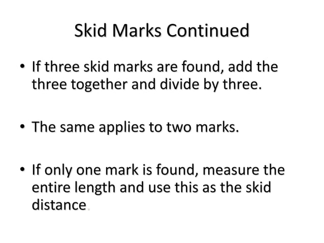 Tyre and skid marks | PPTX