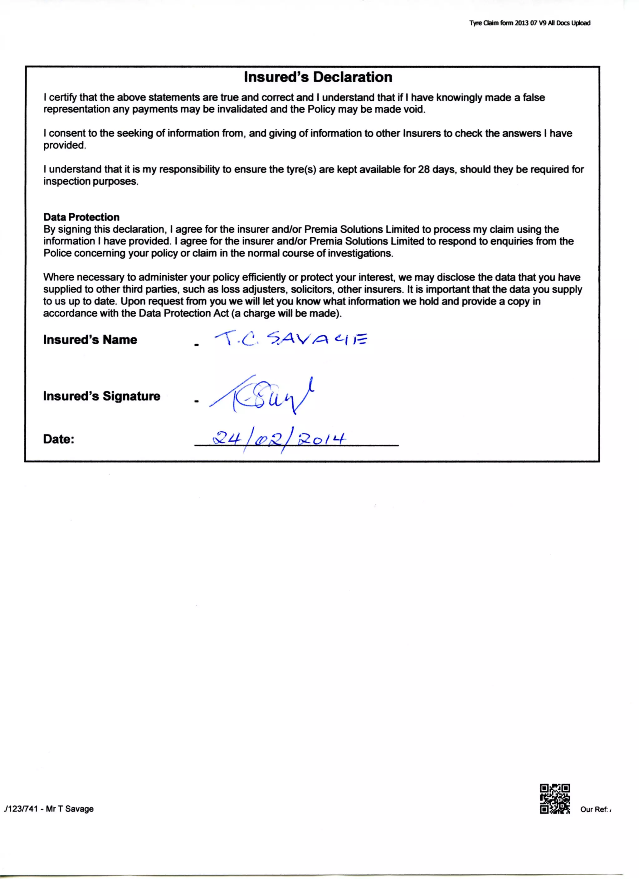 Tyre claim | PDF