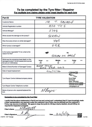 Tyre claim | PDF