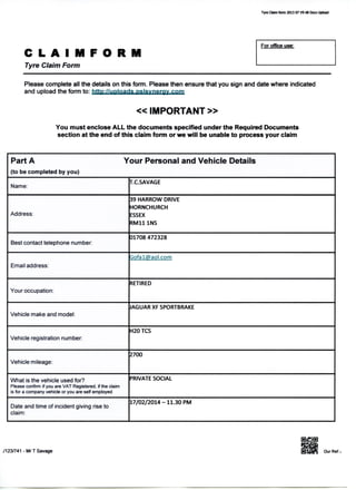 Tyre claim | PDF