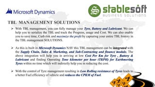 Tyre management solutions from stablesoft solutions | PPT