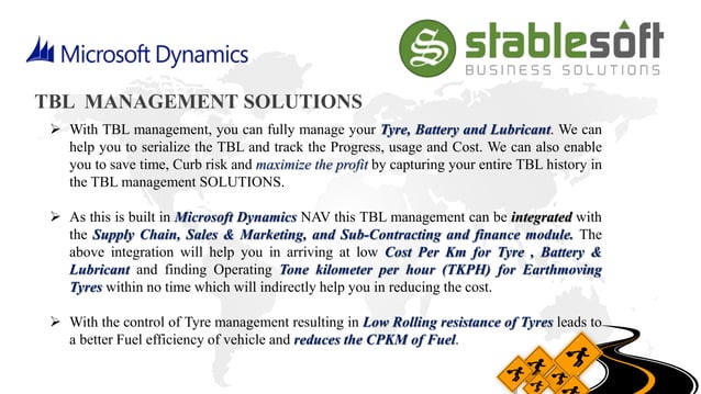 Tyre management solutions from stablesoft solutions | PPT