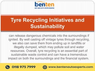 Tyre Recycling Initiatives and Sustainability | PPTX