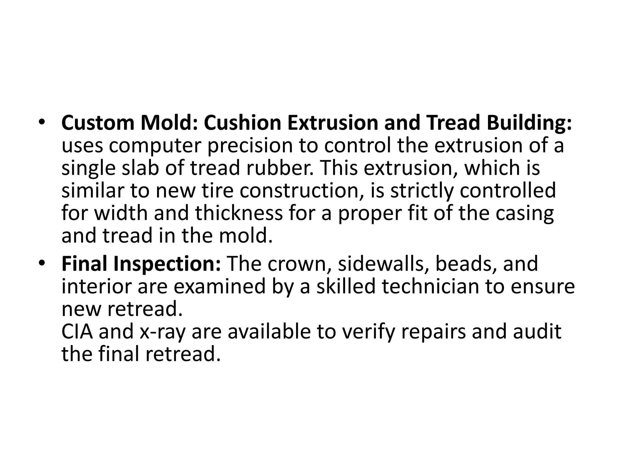 Tyre retreading tqm | PPTX