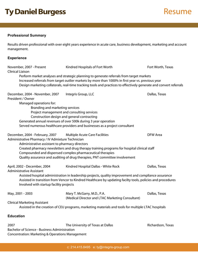 Ty Resume | PDF | Healthcare Industry | Industries