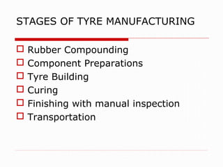 Tyre technology | PPT
