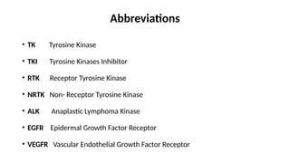 Tyrosine Kinase Inhibitors in Cancer Therapy by Dr Pooja Awasthi ...