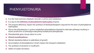 Tyrosine metabolism and its disorders 4 | PPTX