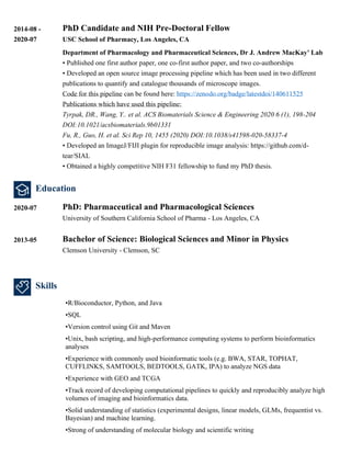 David Tyrpak CV | PDF