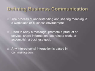 What is business communication? | PPTX