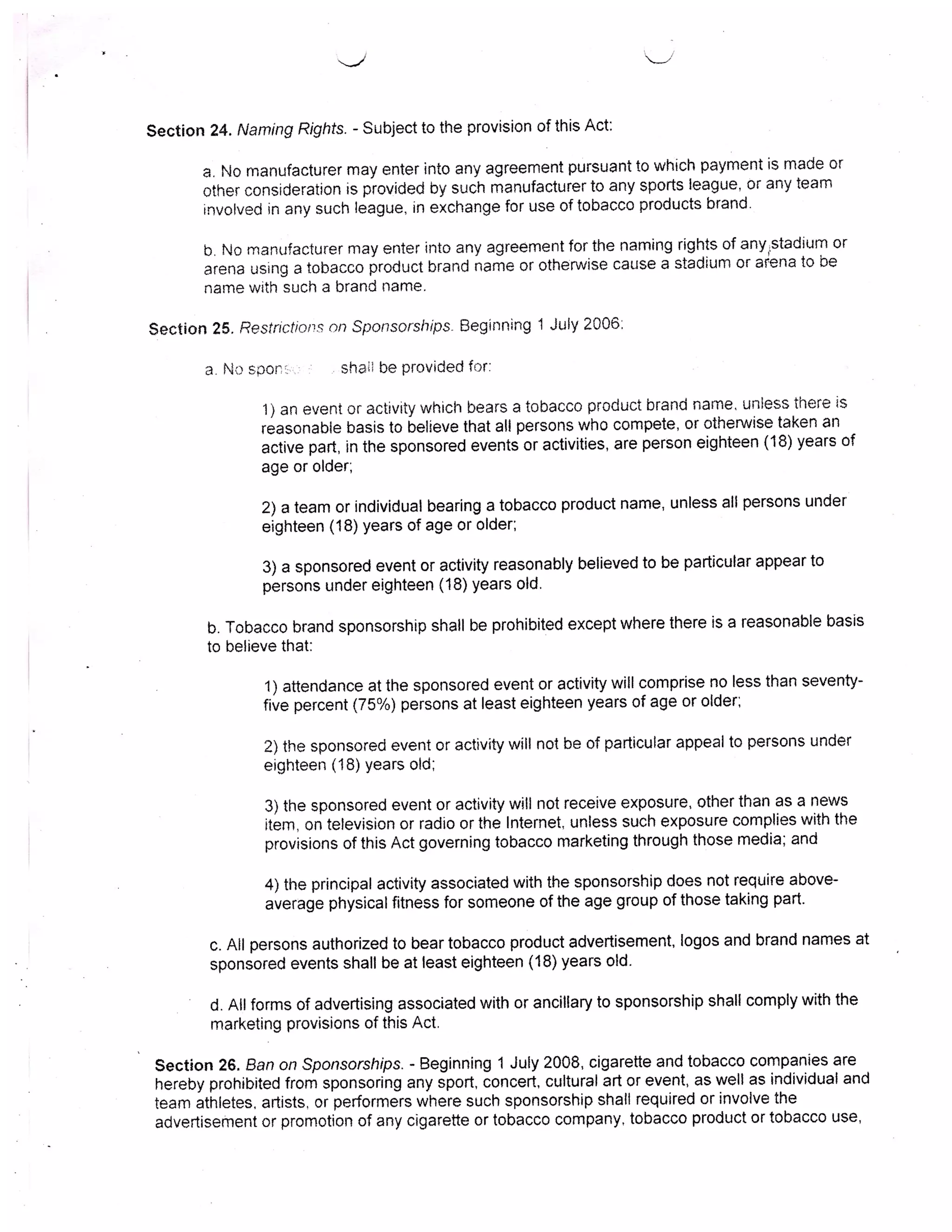 RA 9211 An Act Regulating the Packaging, Use, Sale Distribution and ...