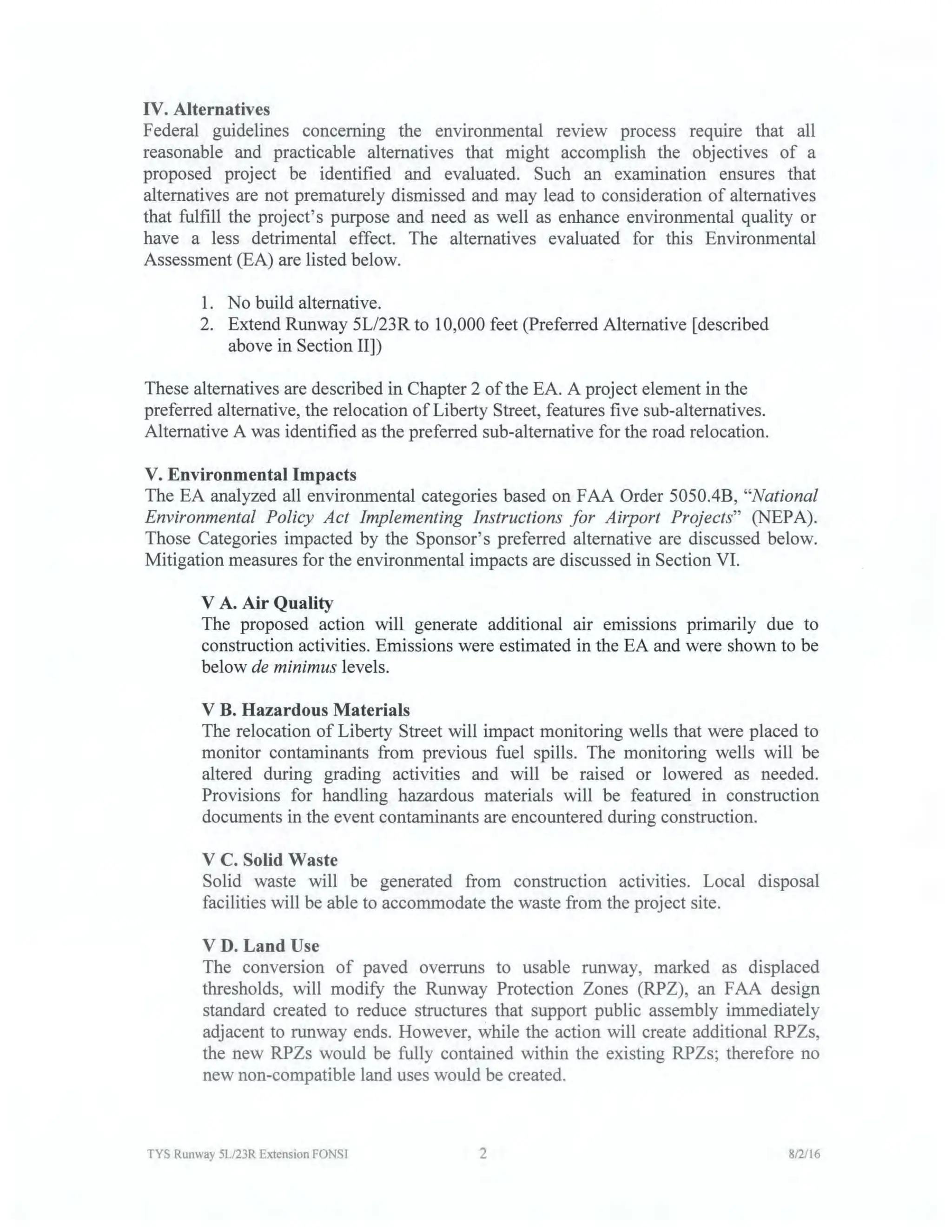 Proposed Extension of Runway 5L-23R McGhee Tyson Airport (TYS) | PDF