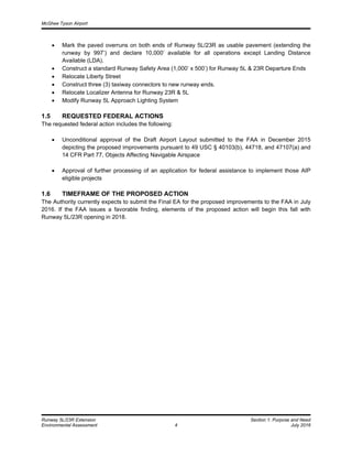 Proposed Extension of Runway 5L-23R McGhee Tyson Airport (TYS) | PDF