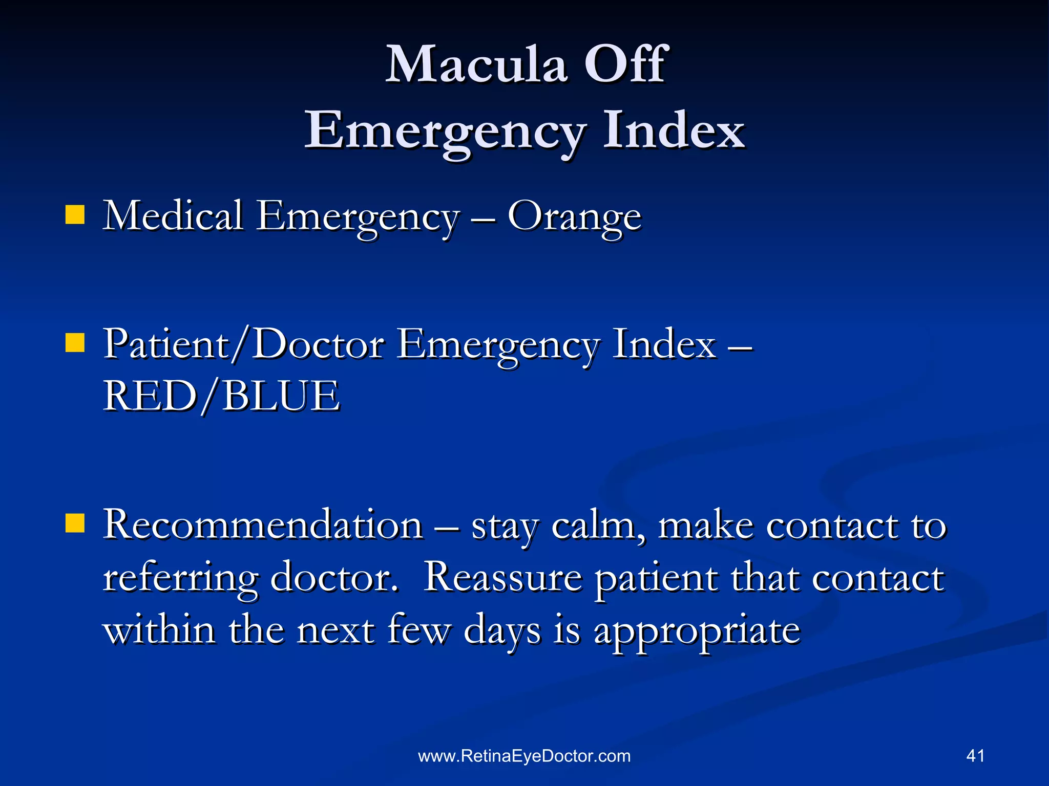 Retinal Emergencies | PPT | Social Networking | Internet