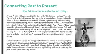 Pioneer to Black Voices: Pearl Primus and Strange Fruit | PPT