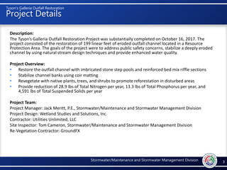 Tysons Galleria outfall restoration | PPT