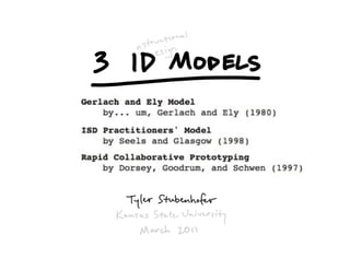 3 Instructional Design Models | PPT